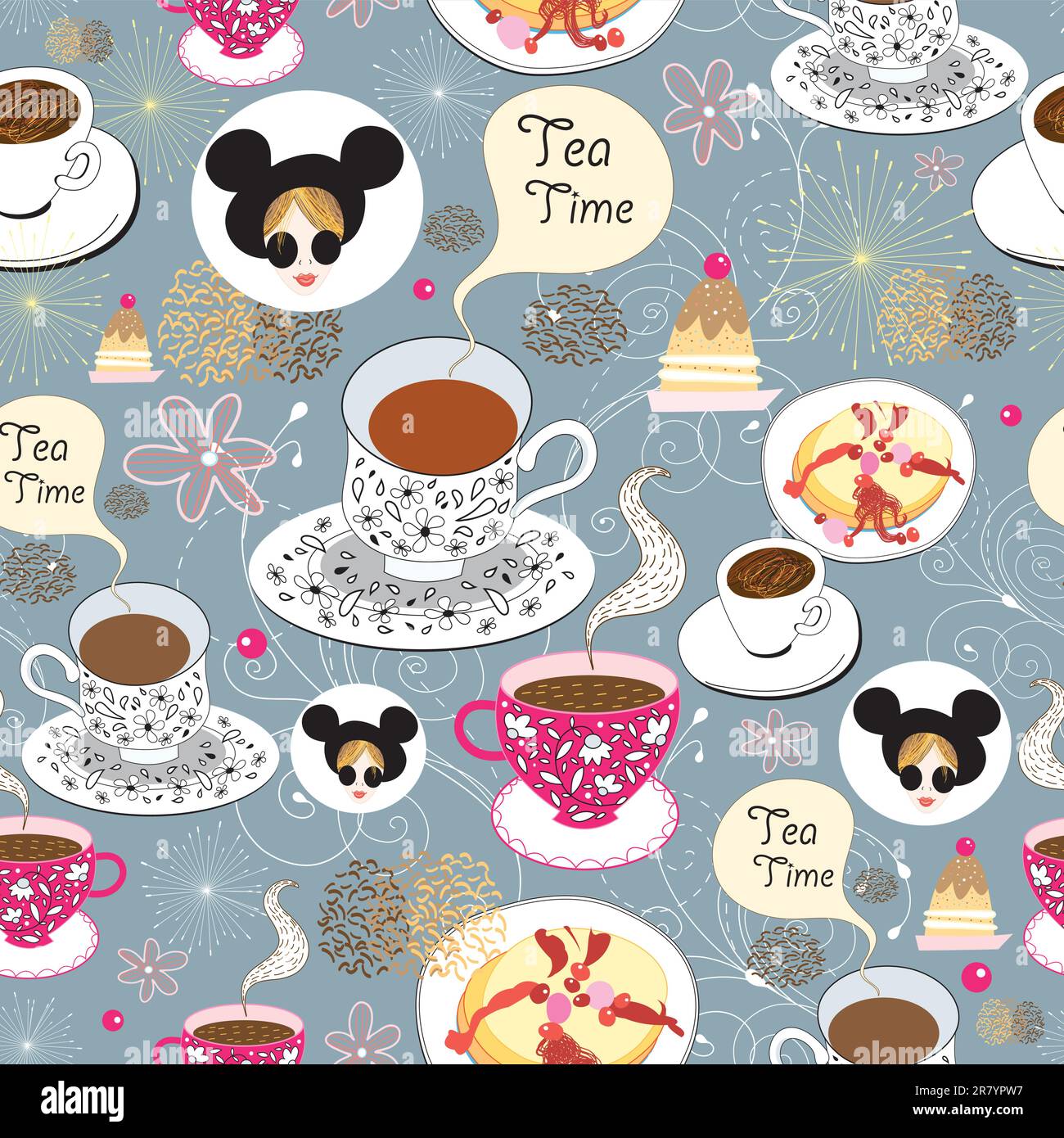 Teacup pattern hi-res stock photography and images - Alamy