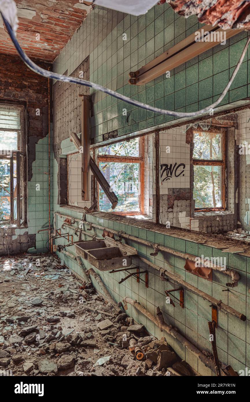 Lost place somewhere in germany, old architecture Stock Photo - Alamy