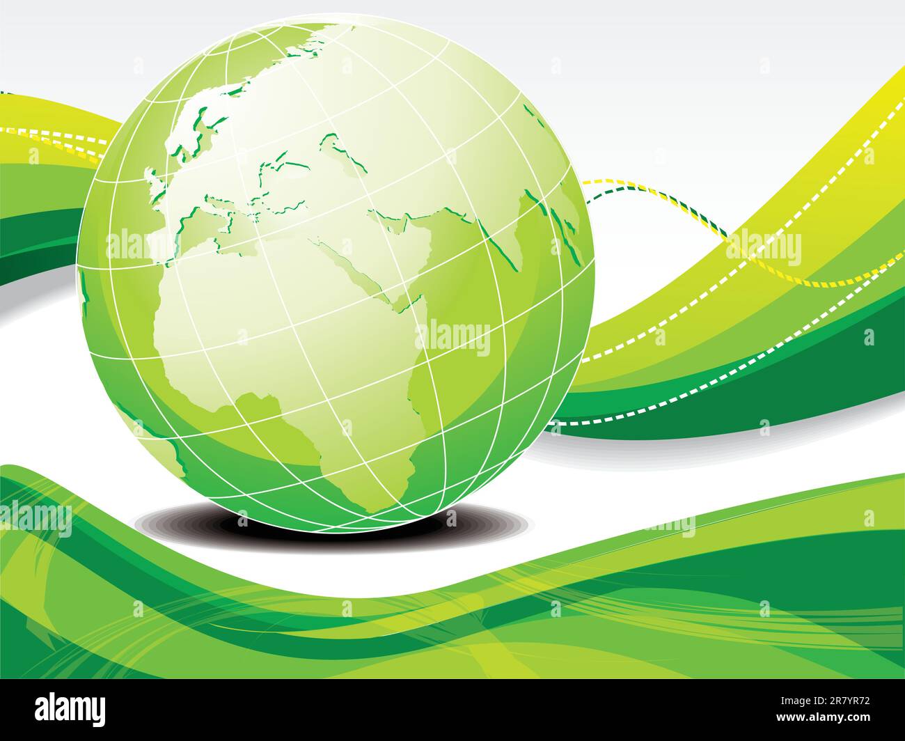 abstract eco background with globe vector illustration Stock Vector ...