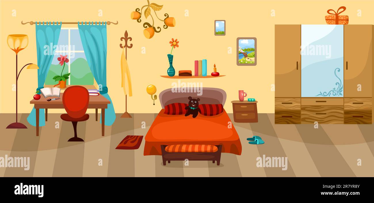 Bedroom stool Stock Vector Images - Alamy