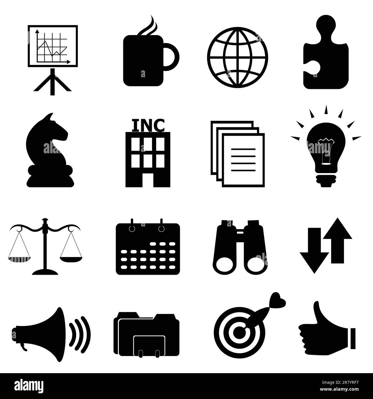 Business objects and tools icon set Stock Vector Image & Art - Alamy
