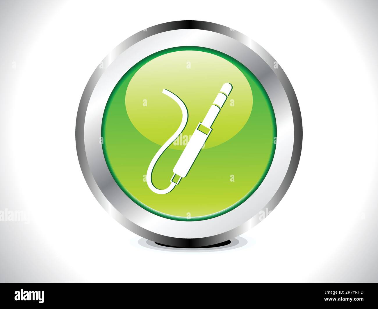abstract glossy audio jack button vector illustration Stock Vector ...