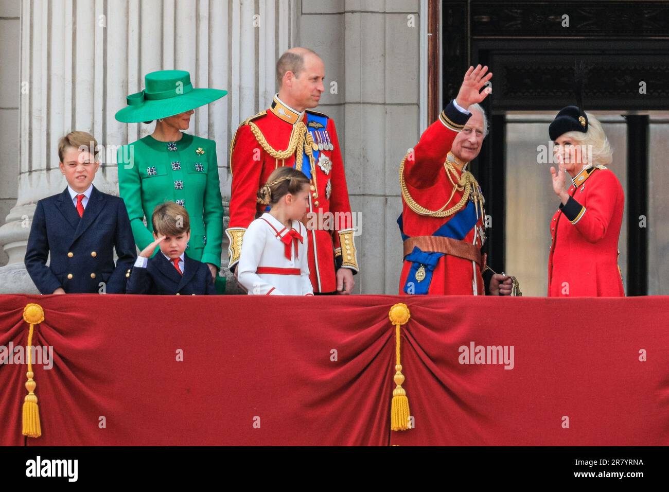 London, England, UK. 17th June, 2023. The Prince and Princess of Wales with their children, King ...