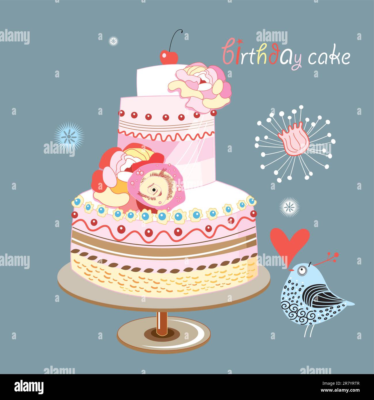 White yellow colored cake Stock Vector Images - Alamy