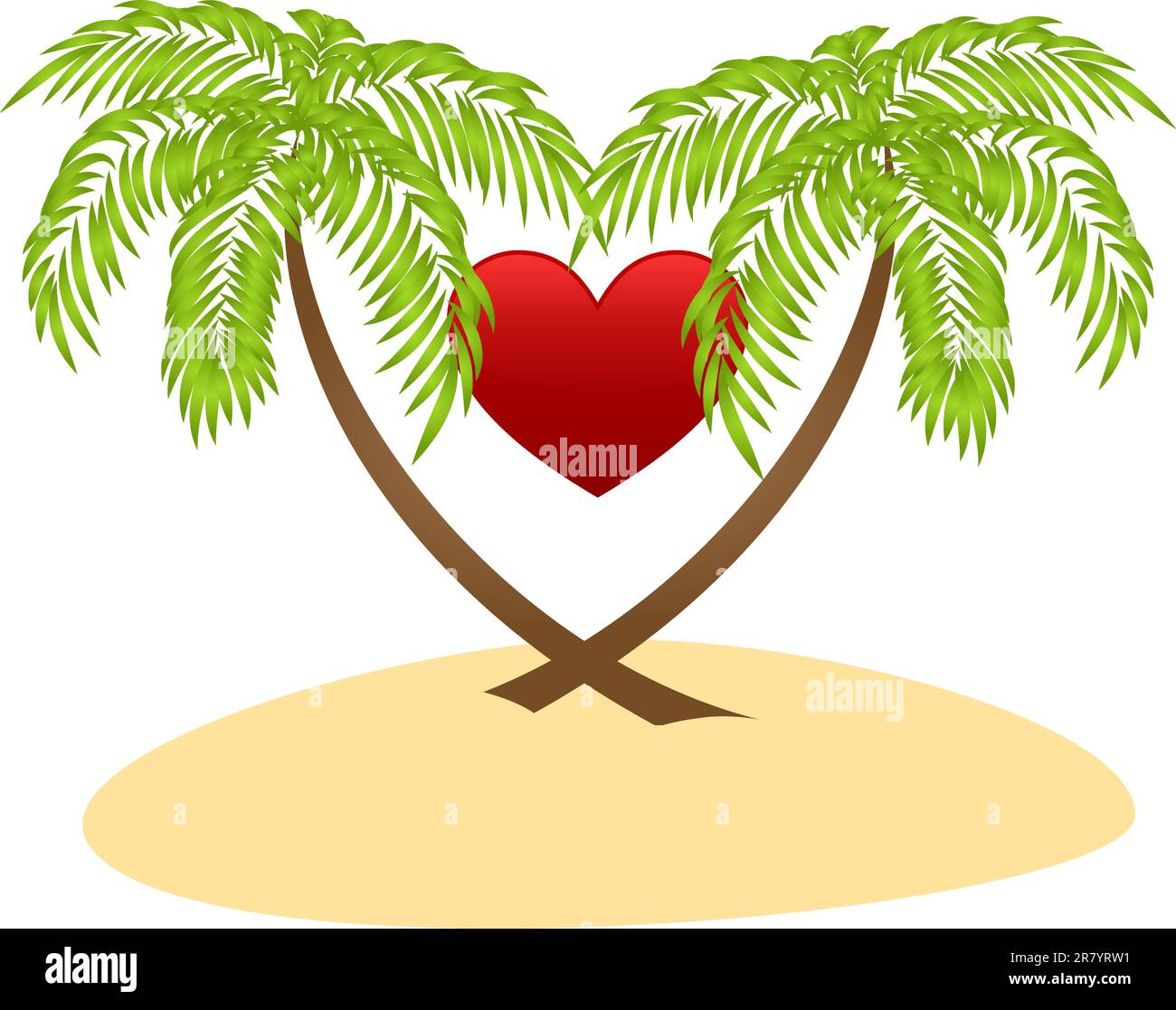 Red palm fronds background Stock Vector Images - Alamy