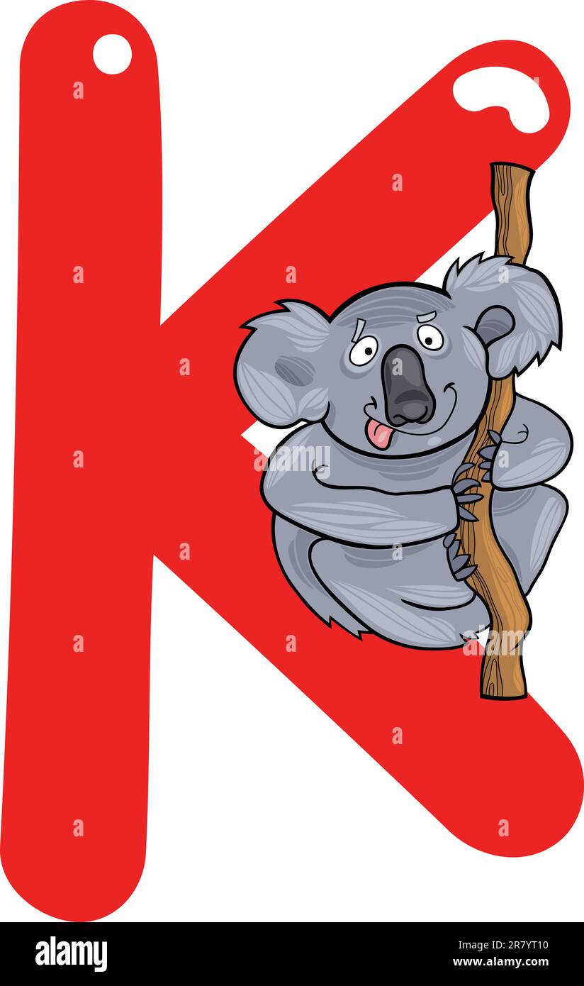 cartoon illustration of K letter for koala Stock Vector Image & Art - Alamy