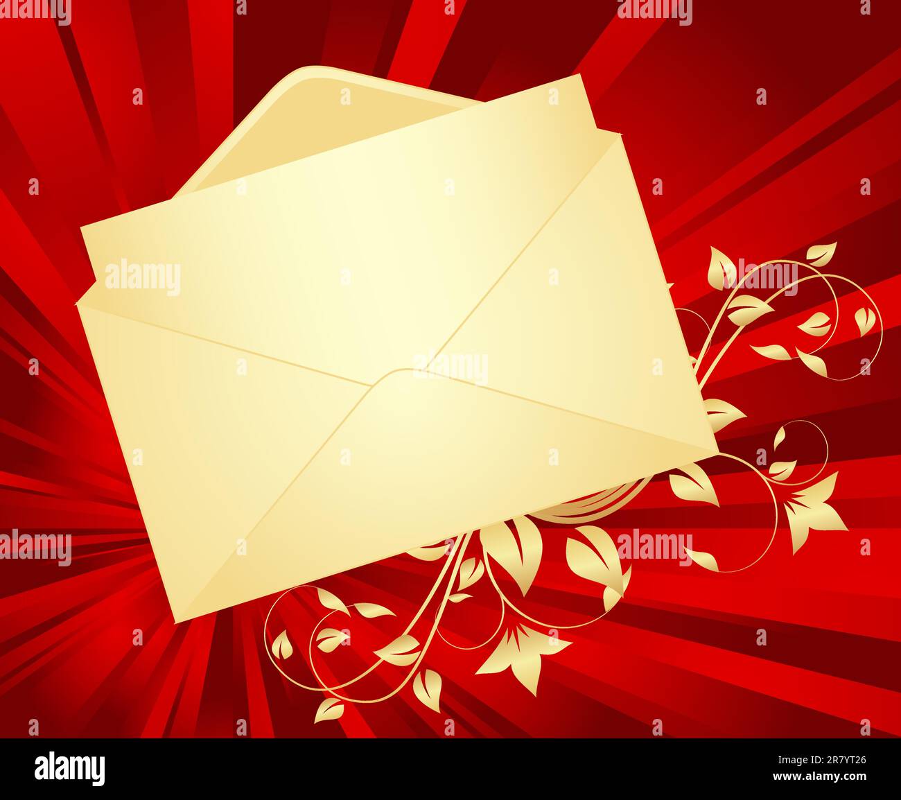 Vector illustration of open envelope containing letter Stock Vector ...