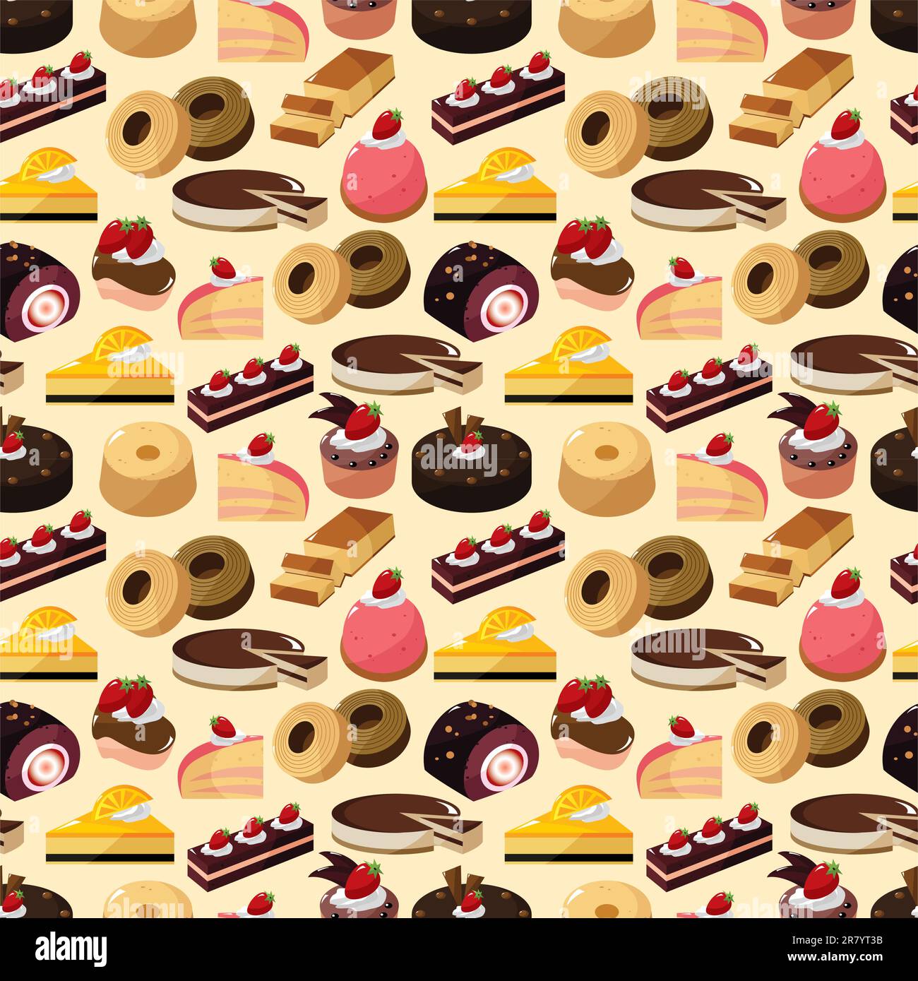 seamless cake pattern Stock Vector Image & Art - Alamy