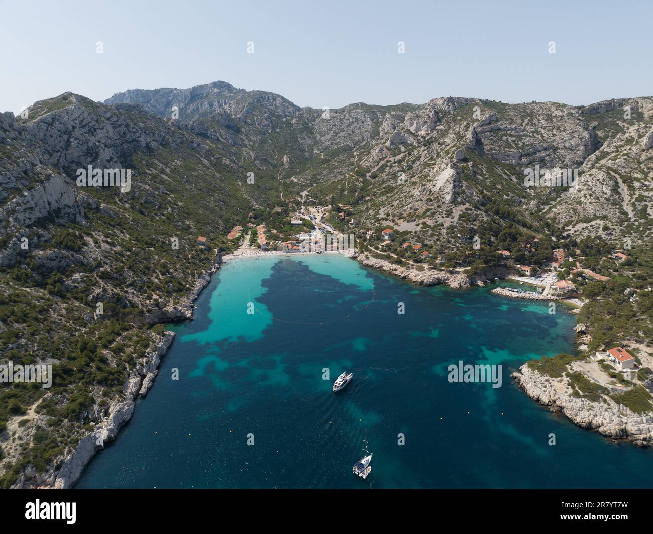 Aerial drone photo the calanques at Marseille, France Stock Photo - Alamy