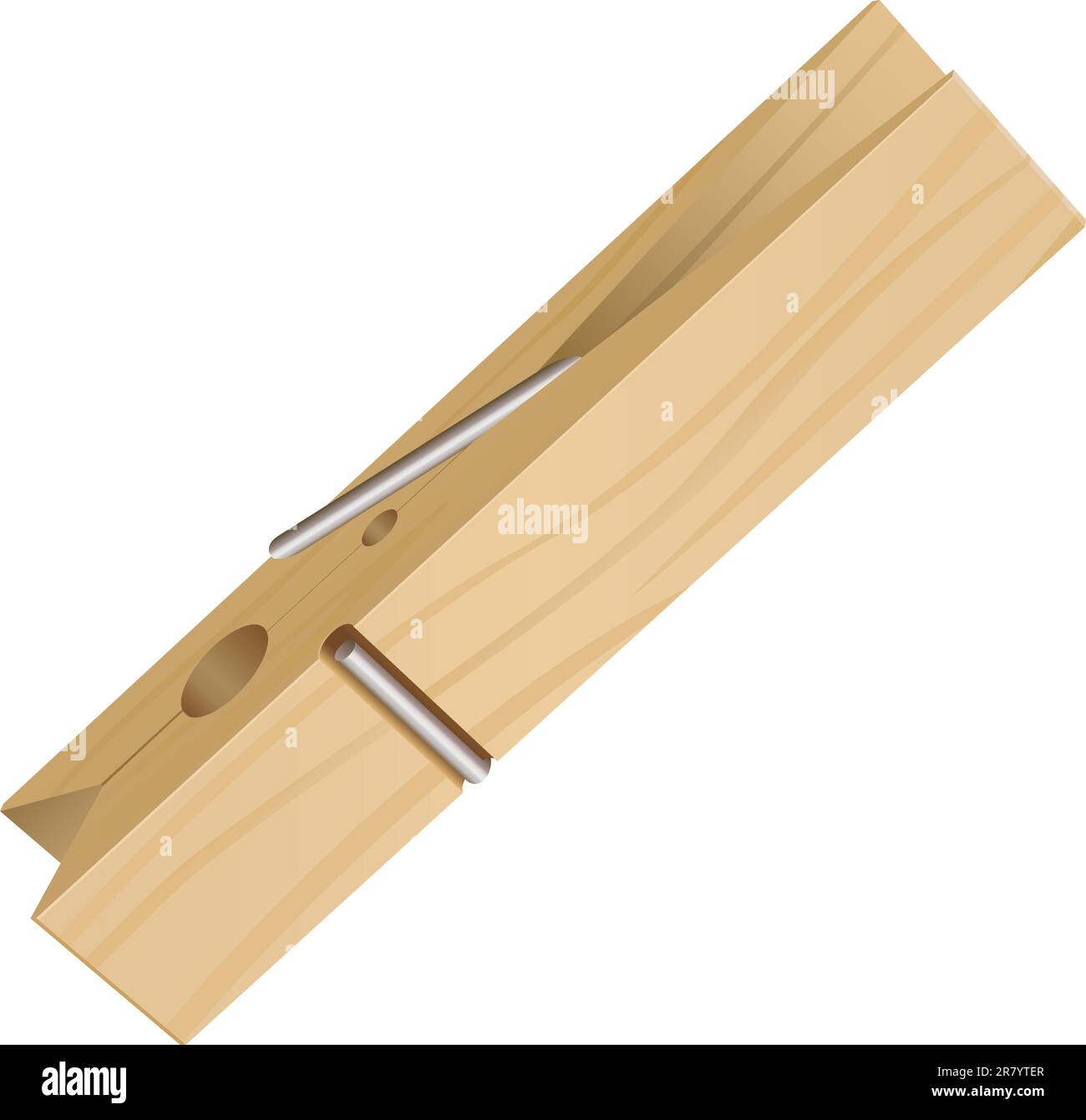 Isolated Clothes Peg on a White Background for Design Stock Vector ...