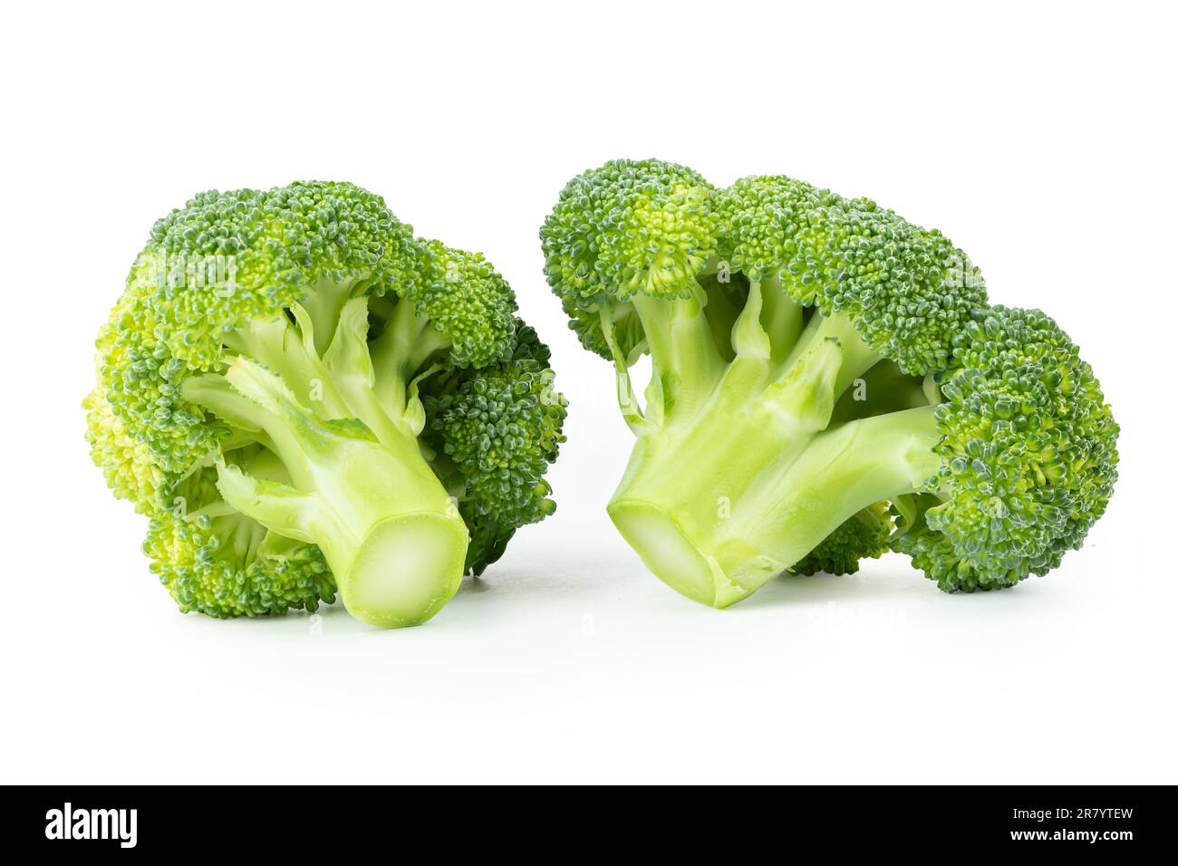 Fresh broccoli inflorescence isolated on white background. File ...