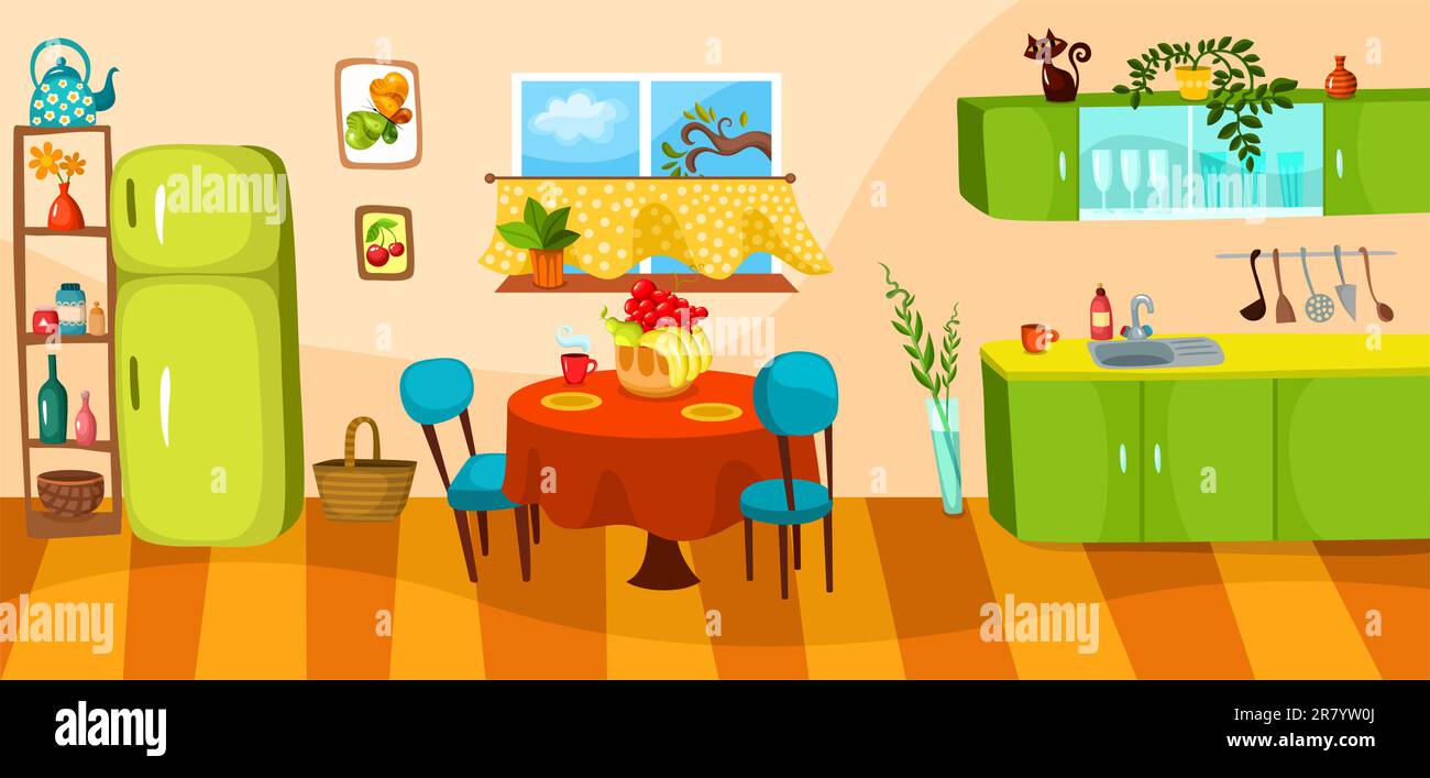 A modern kitchen Stock Vector Images - Alamy