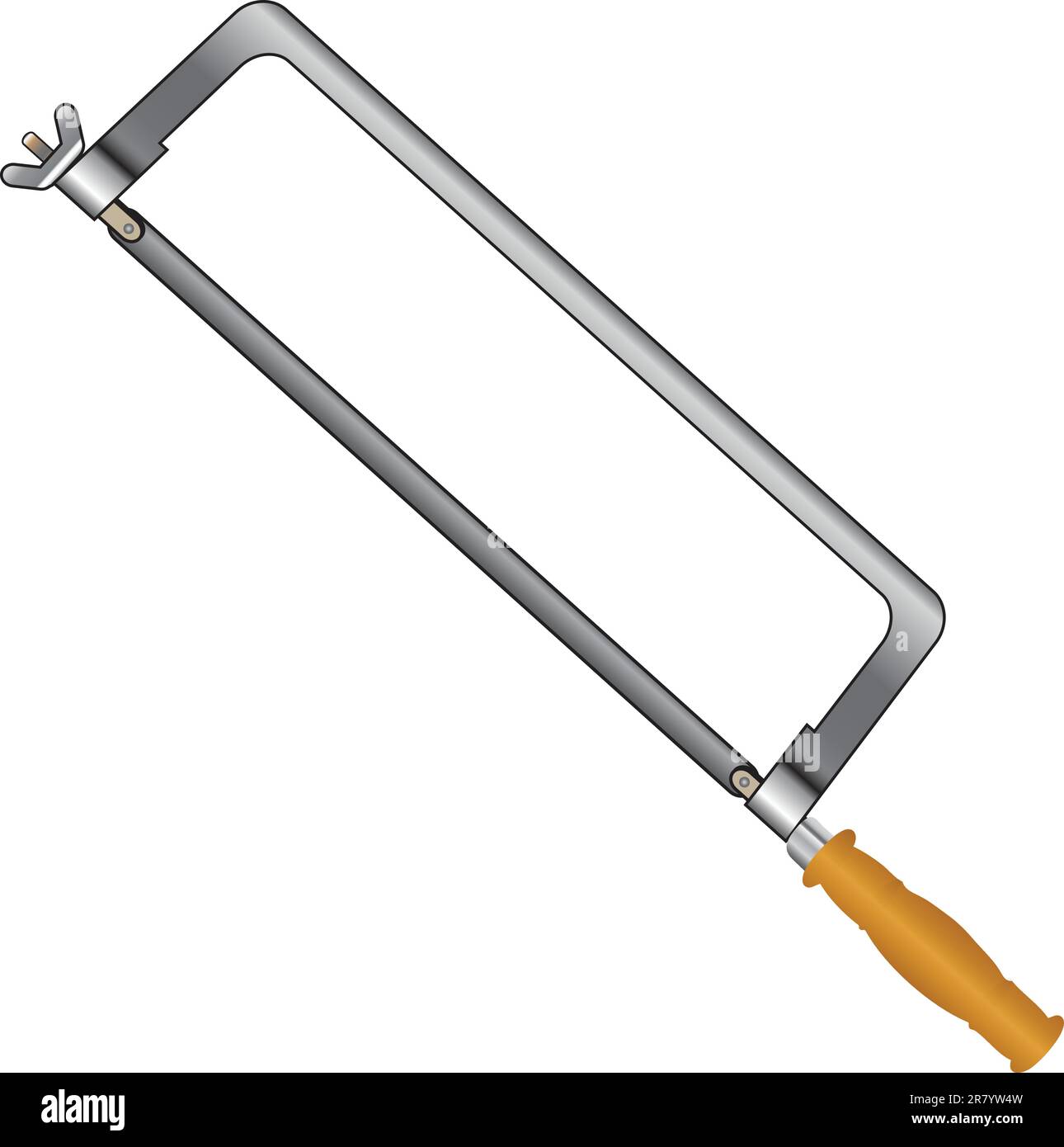 Hacksaw with a wooden handle. Vector illustration Stock Vector Image ...