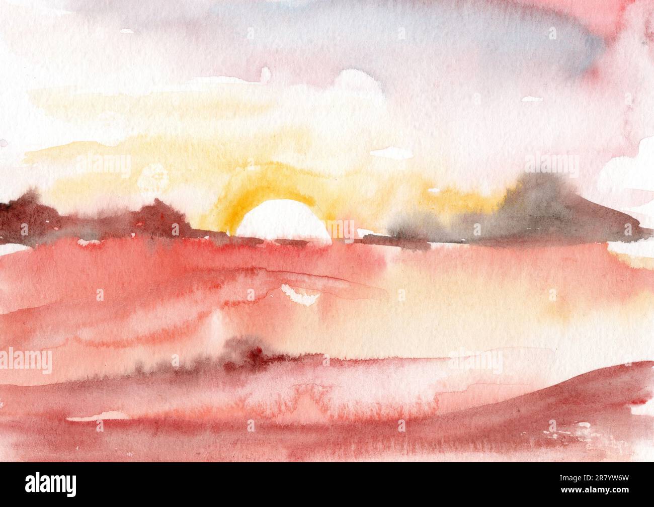 Watercolor desert hi-res stock photography and images - Alamy