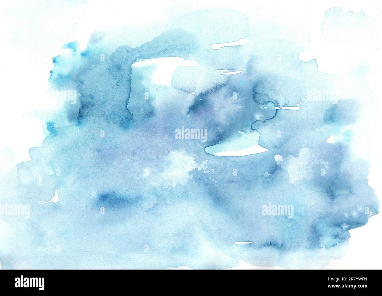 Watercolor handmade blue background. Paper texture Stock Photo - Alamy