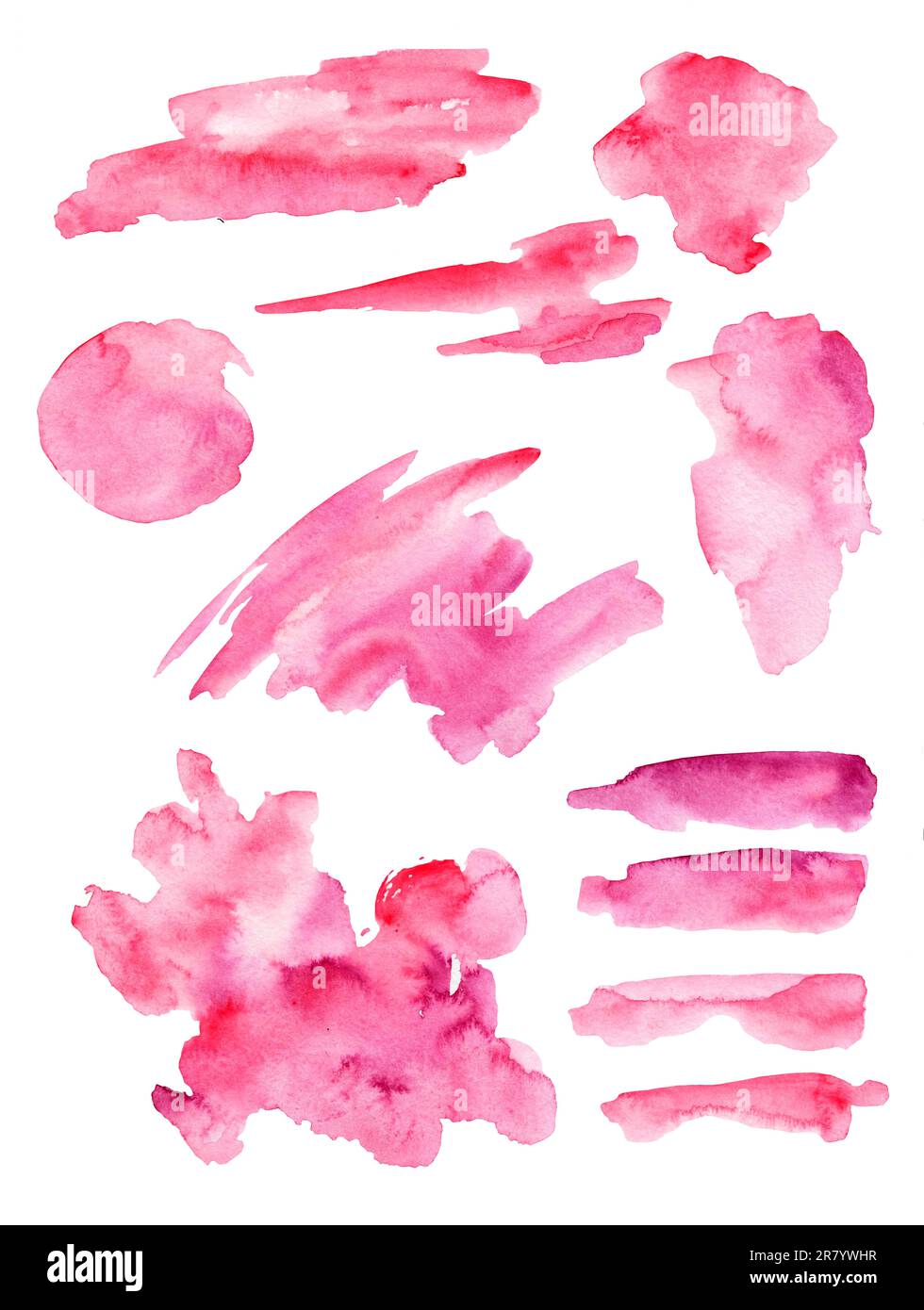 Watercolour drawing of spots and splashes. Watercolor background Stock ...
