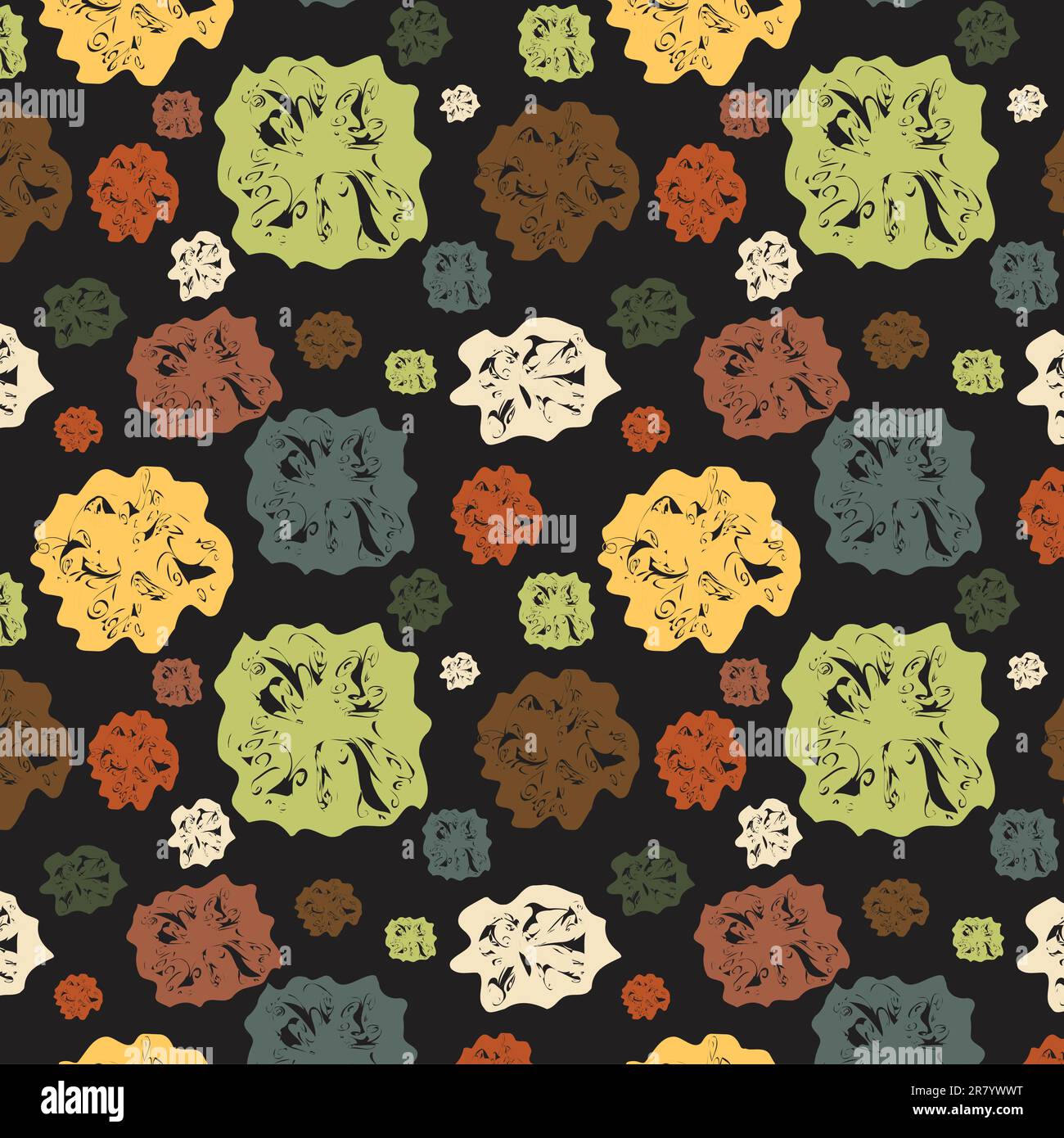 Seamless background with varicoloured abstract figures, vector ...