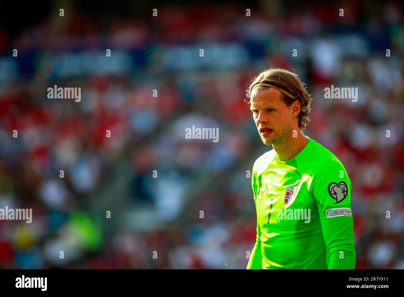 Oslo, Norway, 17th June 2023. Norway's goalkeeper Ørjan Nyland in the ...