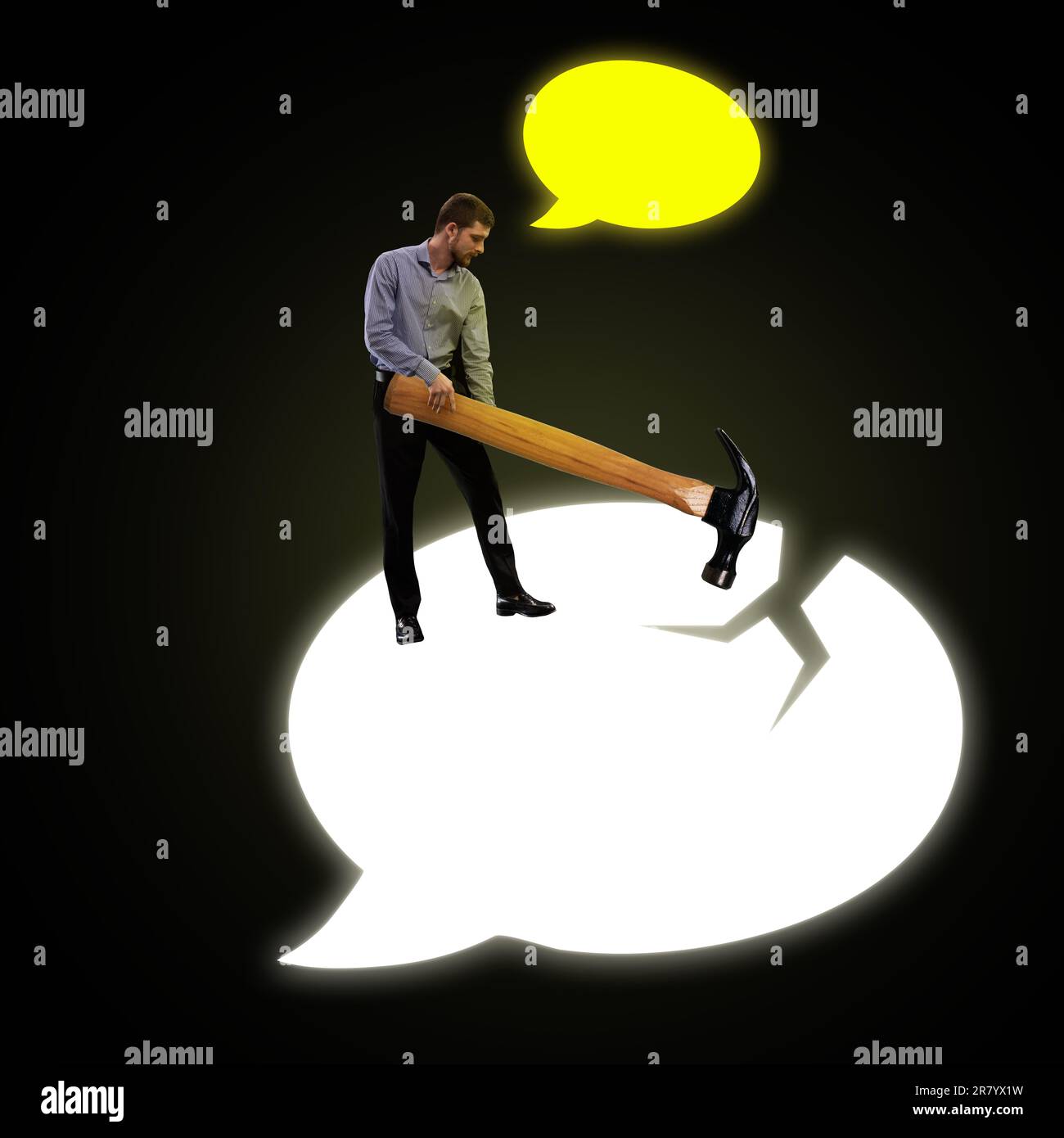 Businessman breaking rules, developing own strategies for personal and ...