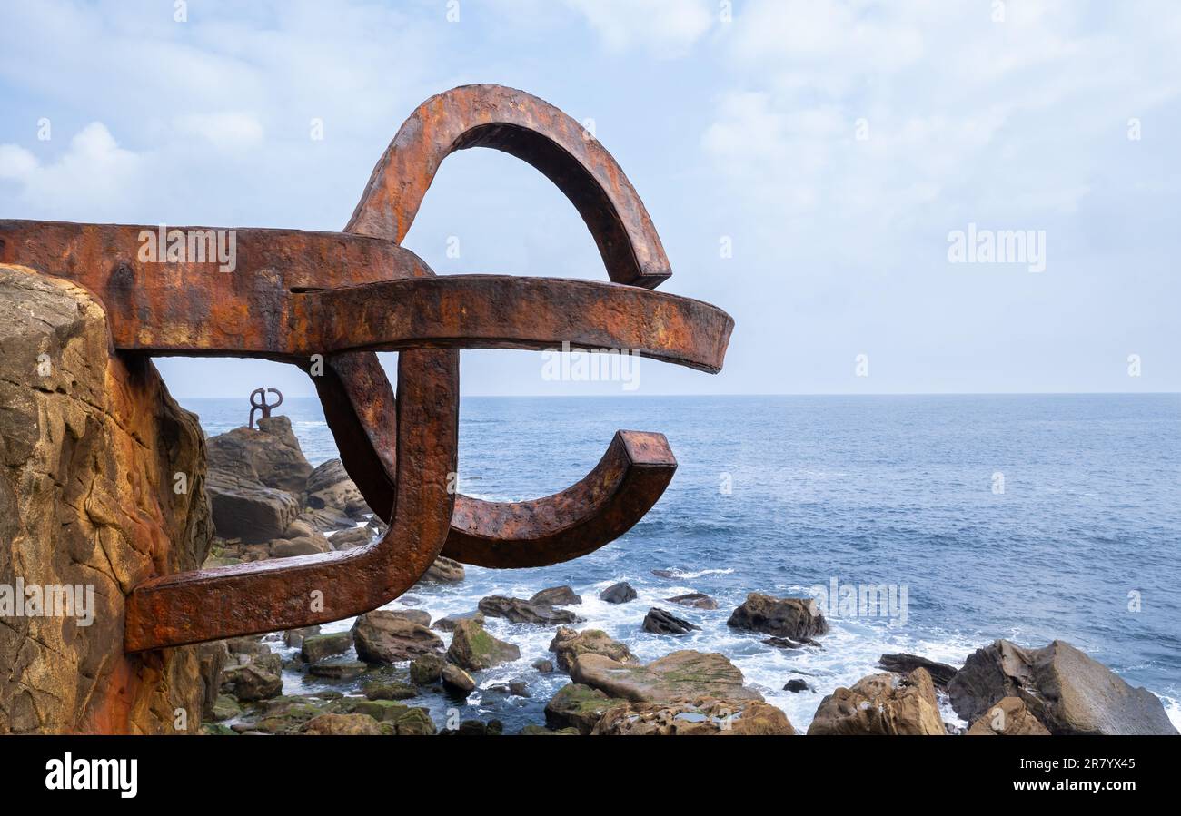 San Sebastian, Spain - April 18, 2022: Sculpture "Comb of the Wind ...