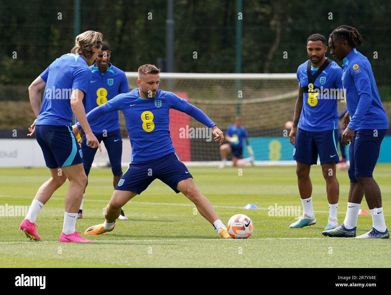 Left to right, England's Conor Gallagher, Marcus Rashford, Luke Shaw ...