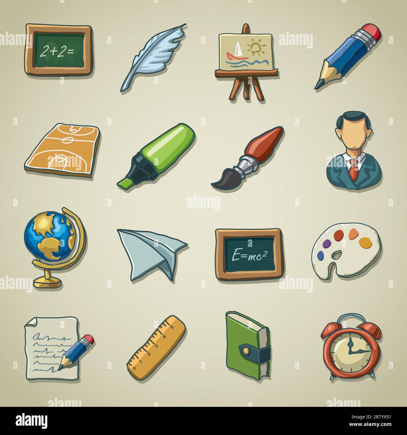 Blackboard hand drawn math Stock Vector Images - Alamy