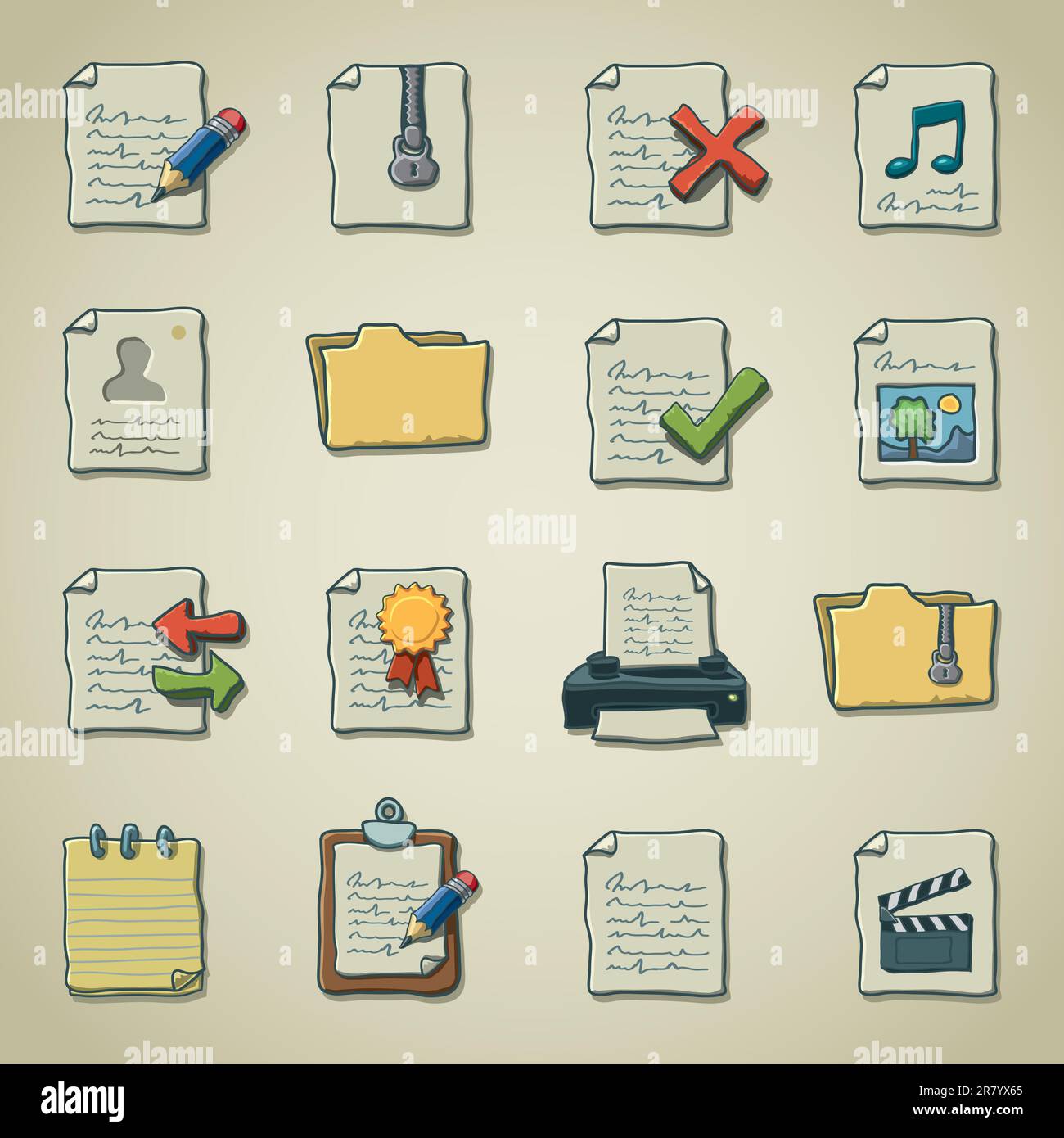 hand-drawn vector icons Stock Vector Image & Art - Alamy