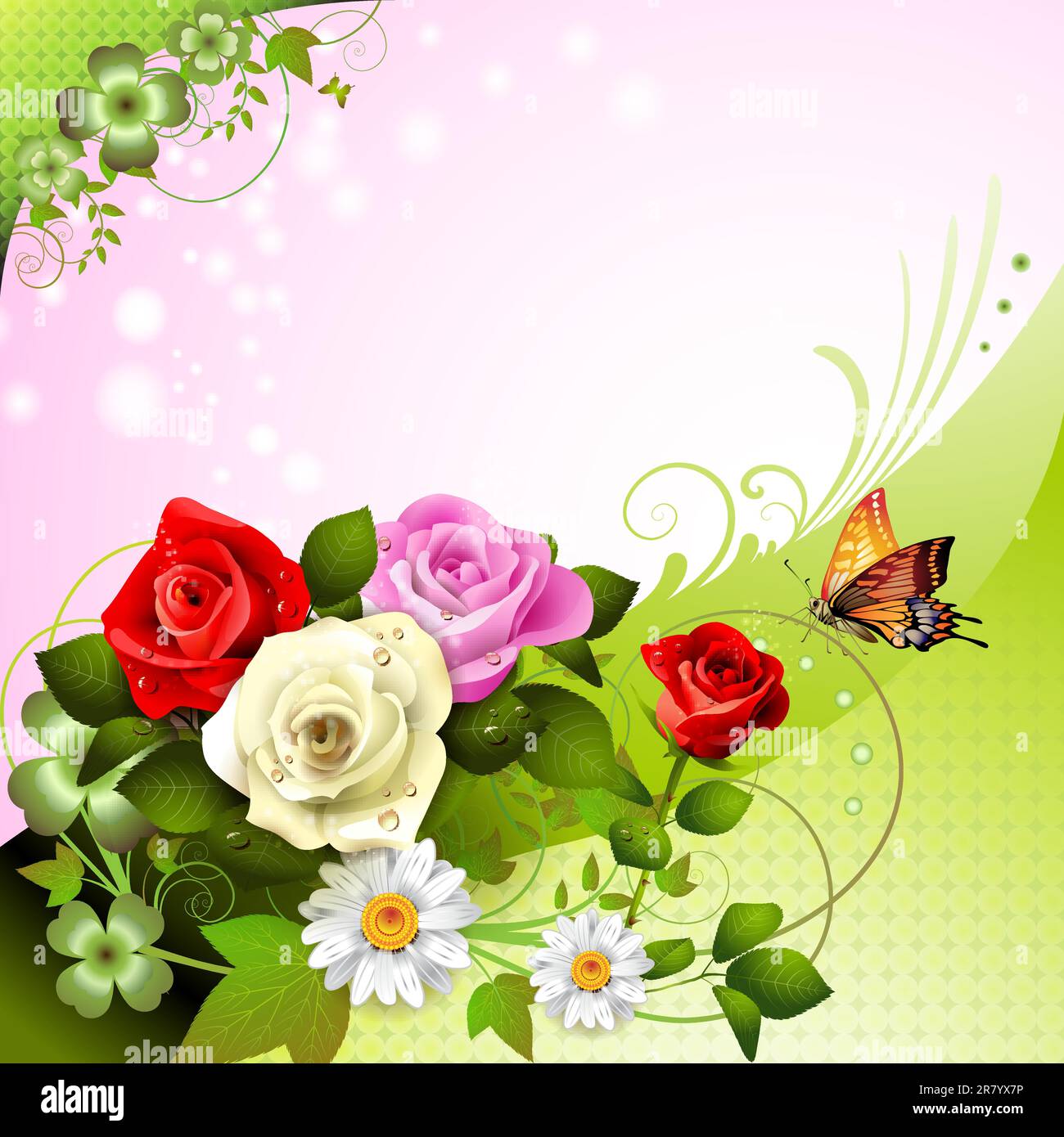 Circle of roses Stock Vector Images - Alamy