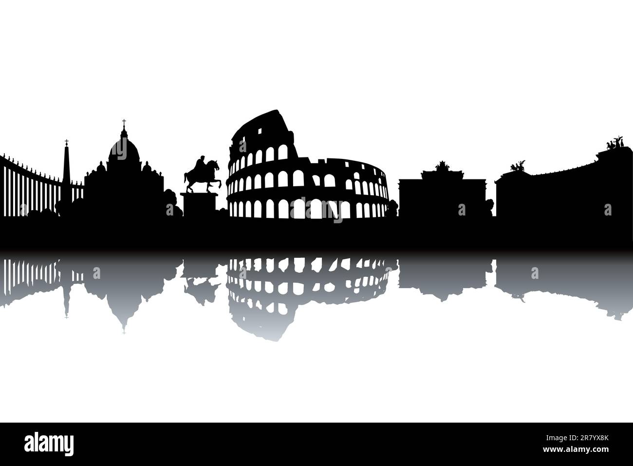 Vintage rome skyline Stock Vector Images - Alamy