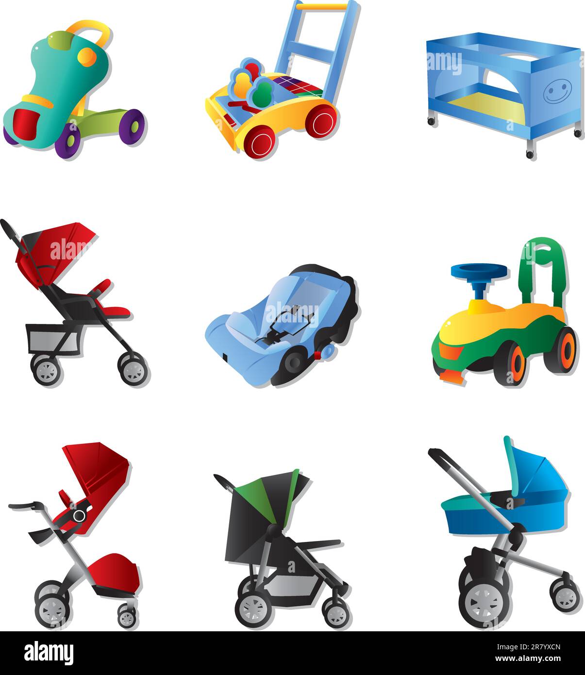 Baby trolley Stock Vector Images - Alamy