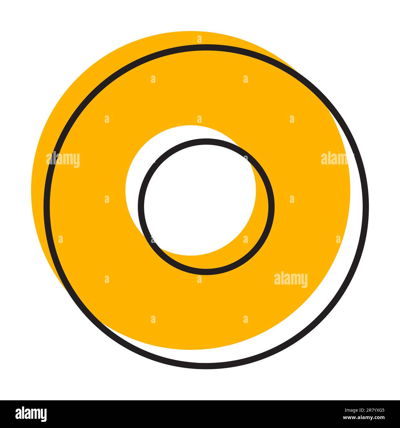 Trendy vector minimalist geometric line red color basic donut element ...