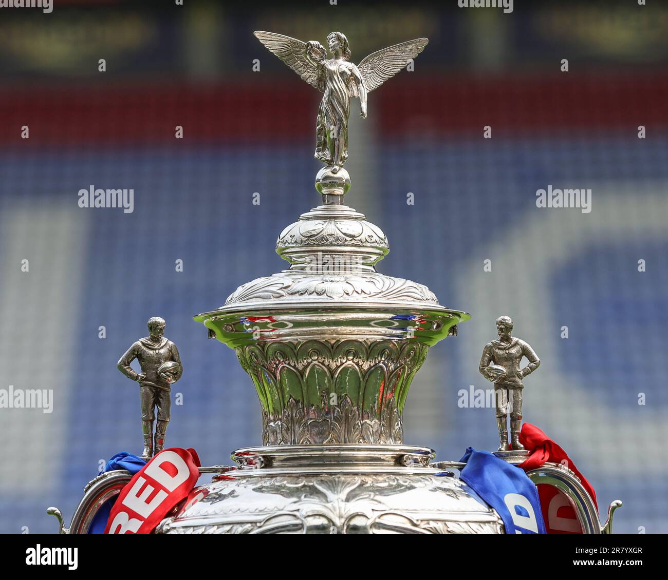 Figures on The Challenge Cup Trophy during the Betfred Challenge Cup ...