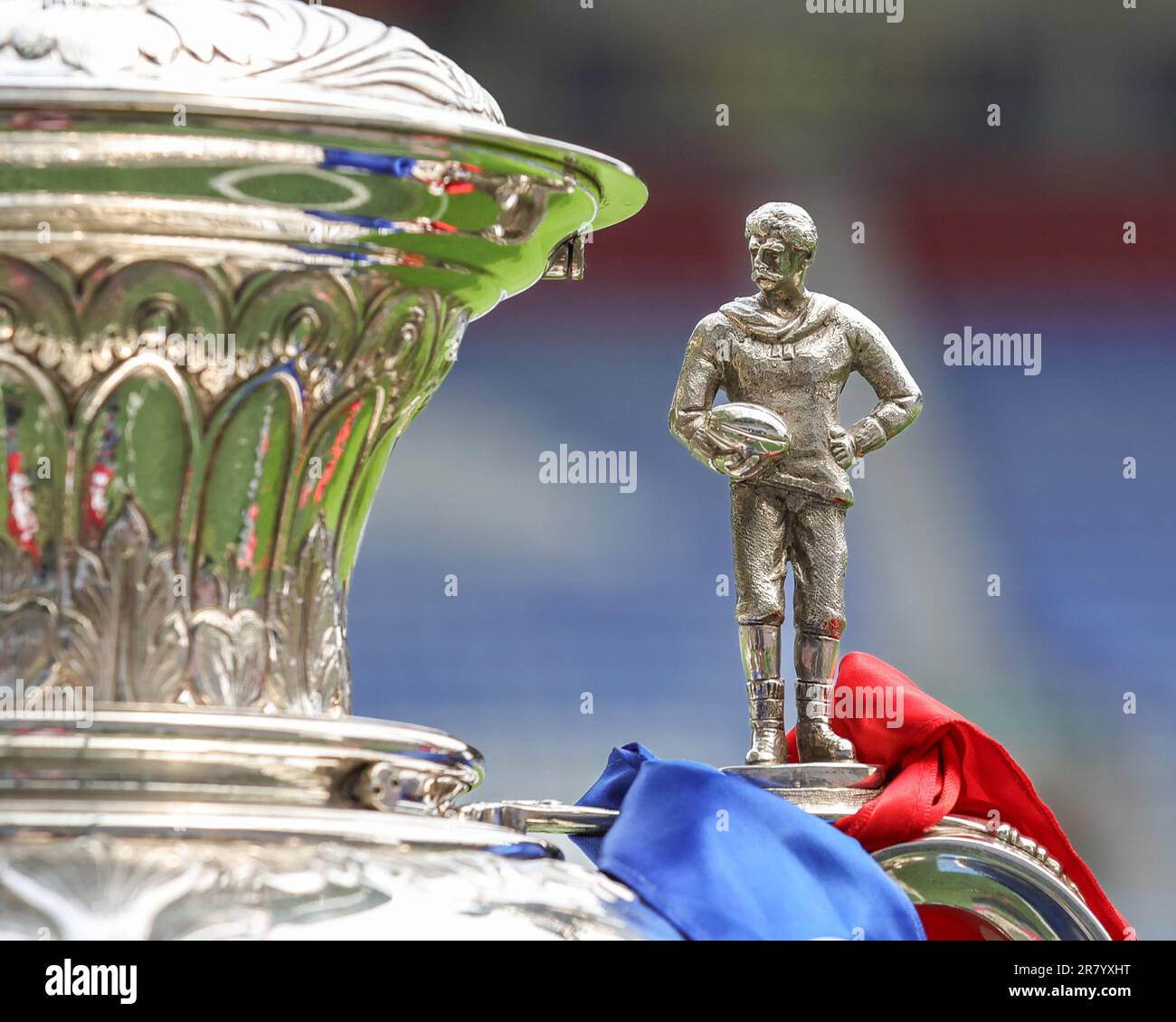 Figures on The Challenge Cup Trophy during the Betfred Challenge Cup ...