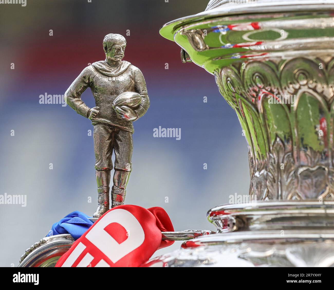 Figures on The Challenge Cup Trophy during the Betfred Challenge Cup ...