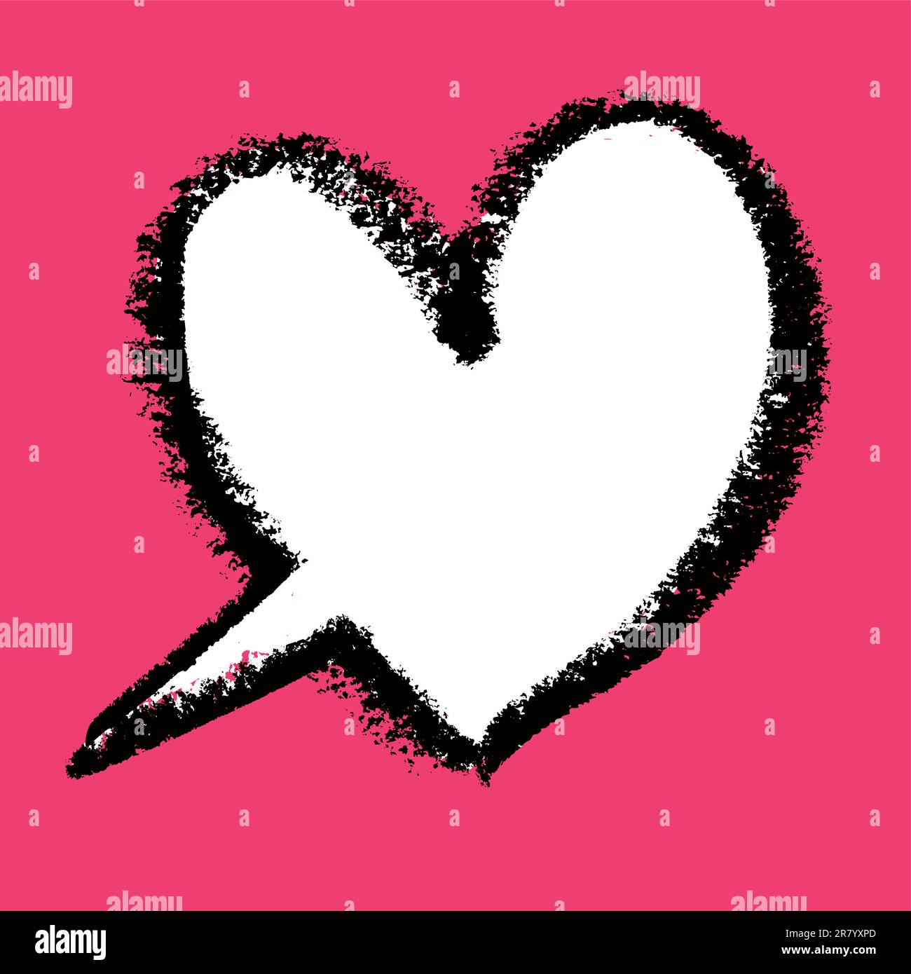 Heart-shaped speech bubble. Vector illustration Stock Vector Image ...