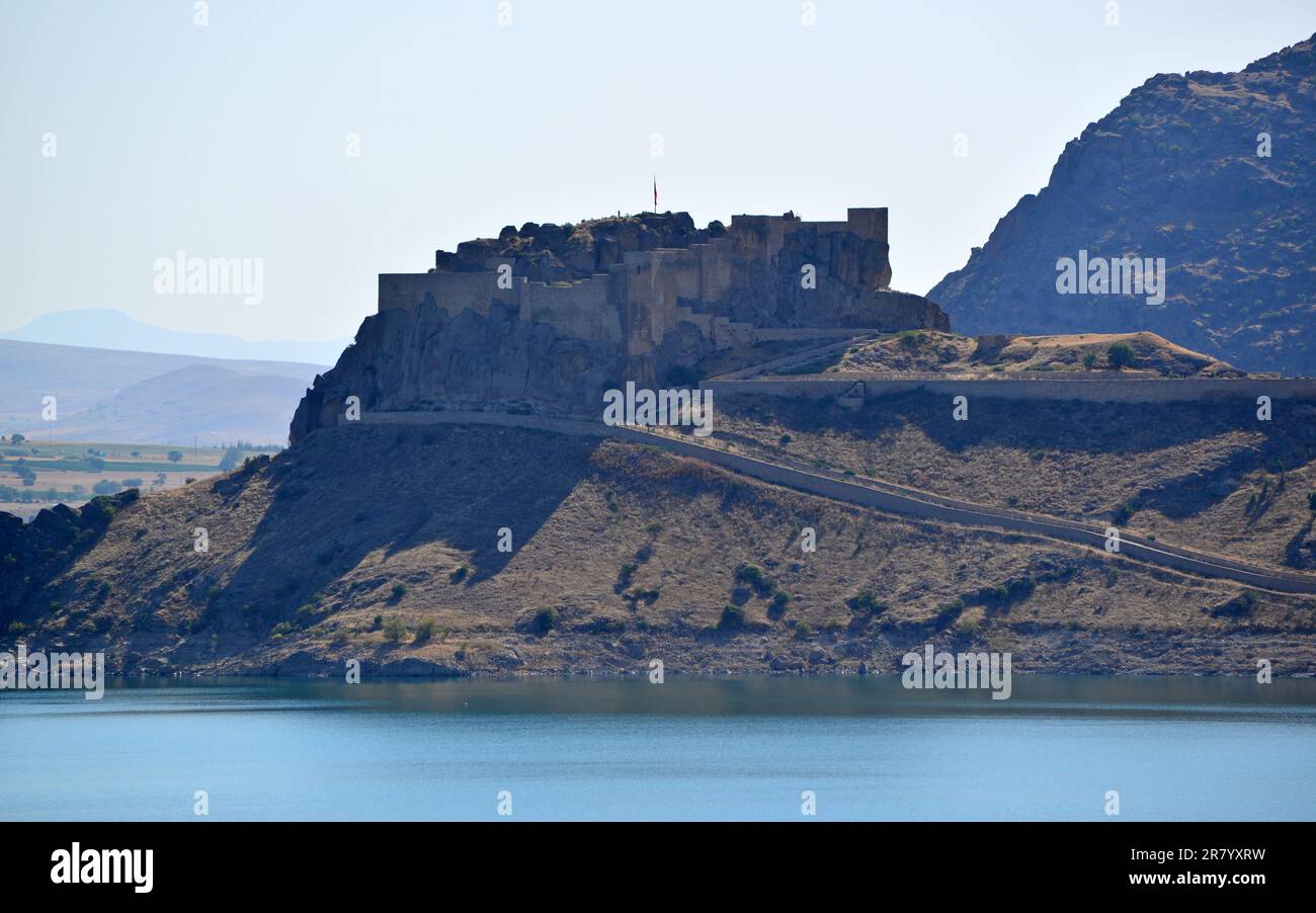 Pertek Castle, located in Tunceli, Turkey, was built in the 12th ...