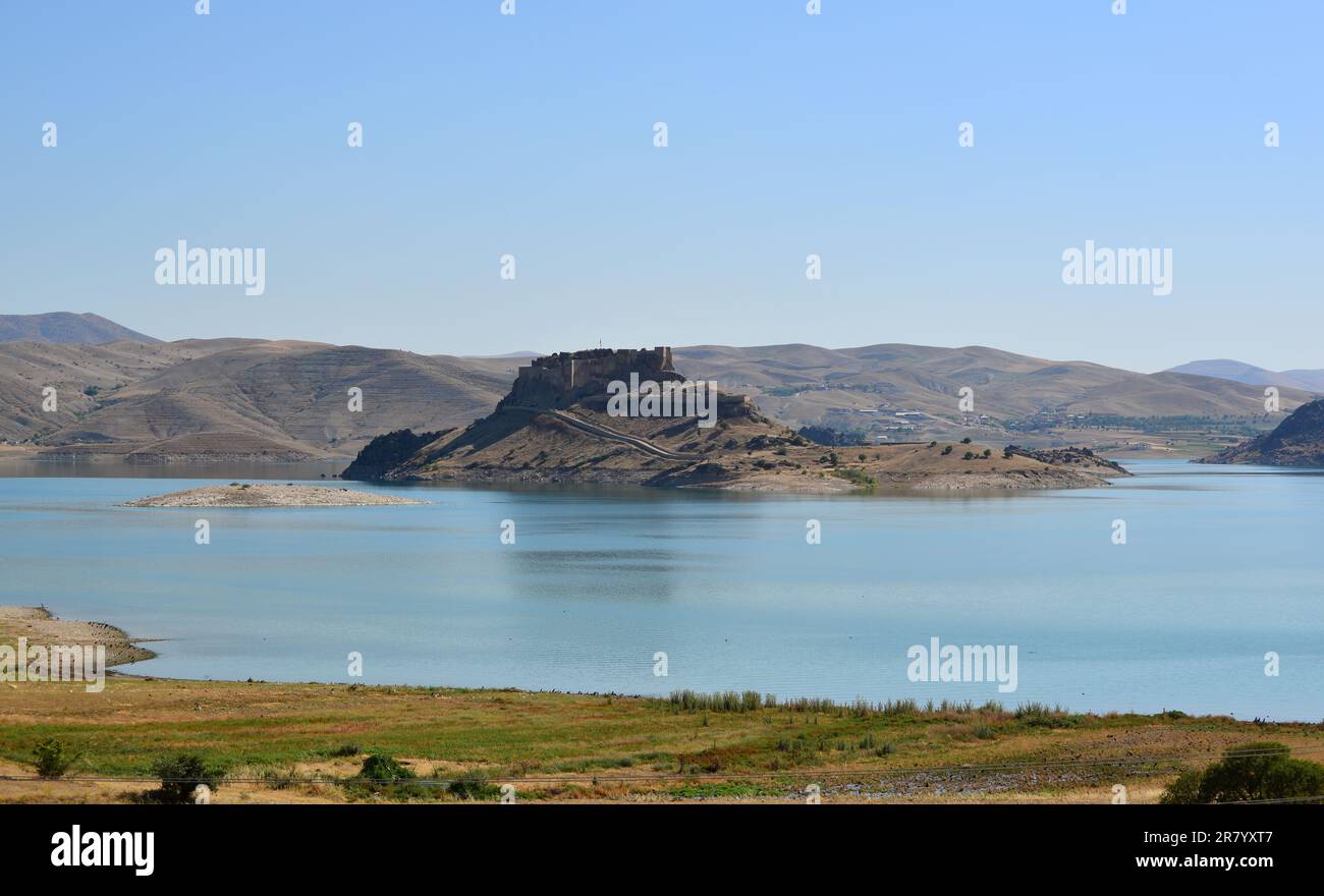 Pertek Castle, located in Tunceli, Turkey, was built in the 12th ...
