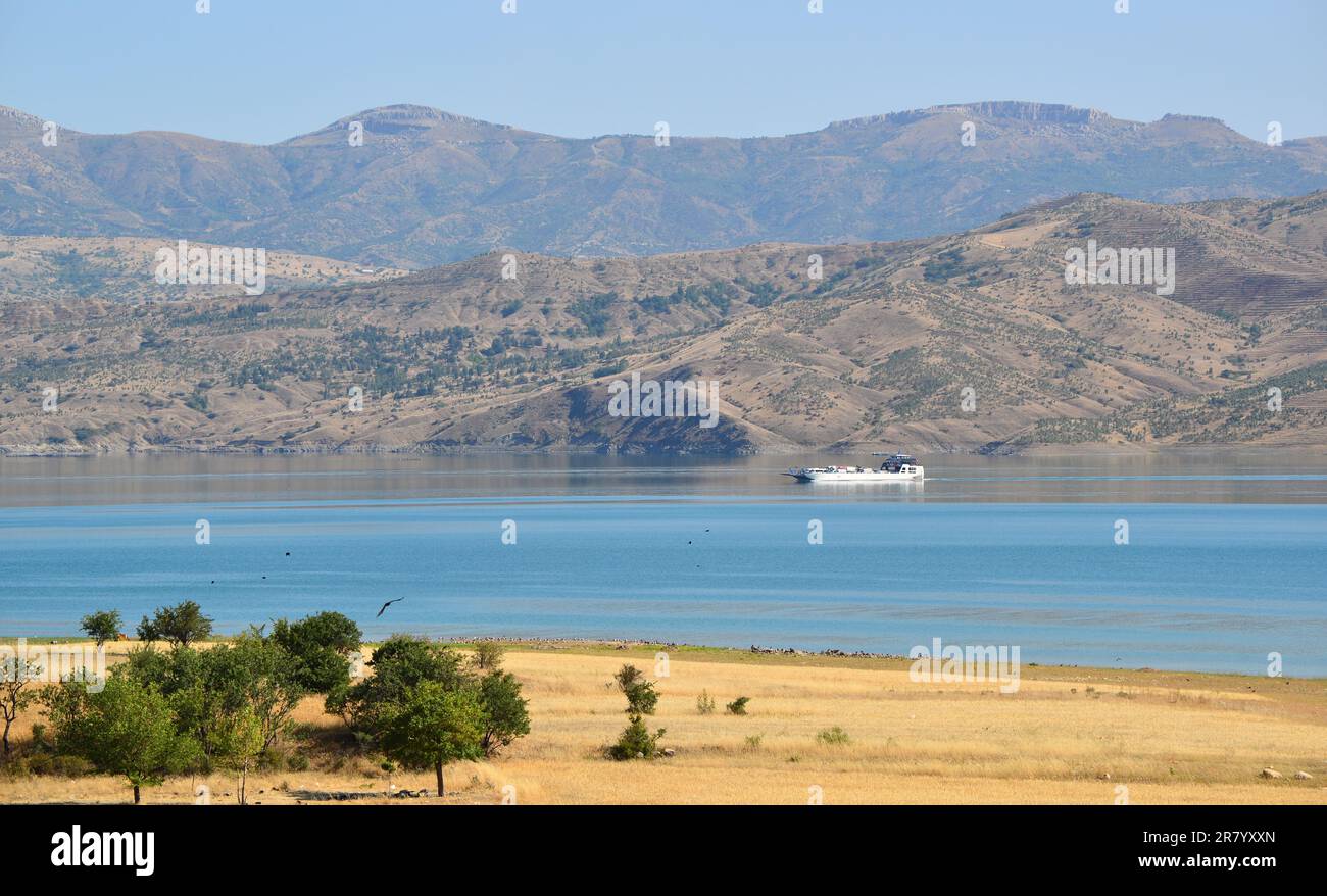 Pertek Castle, located in Tunceli, Turkey, was built in the 12th ...