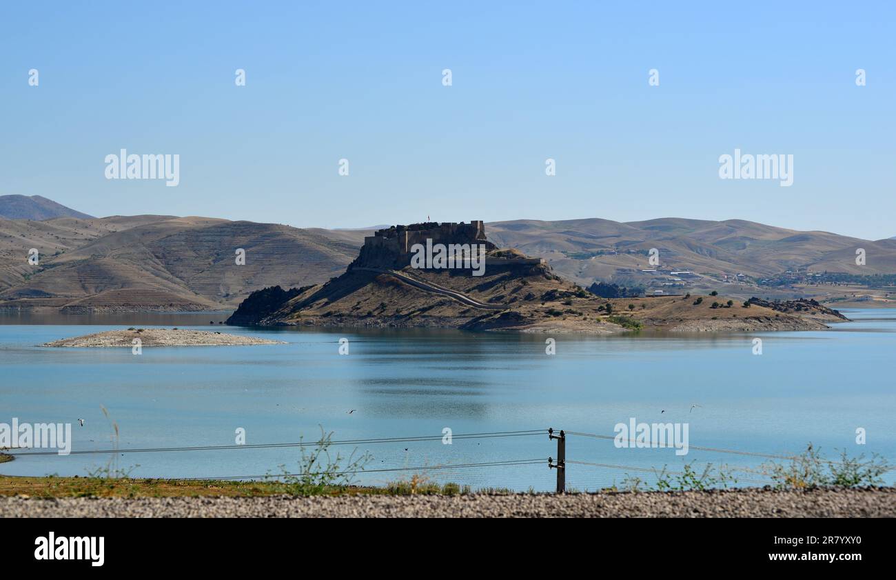 Pertek Castle, located in Tunceli, Turkey, was built in the 12th ...