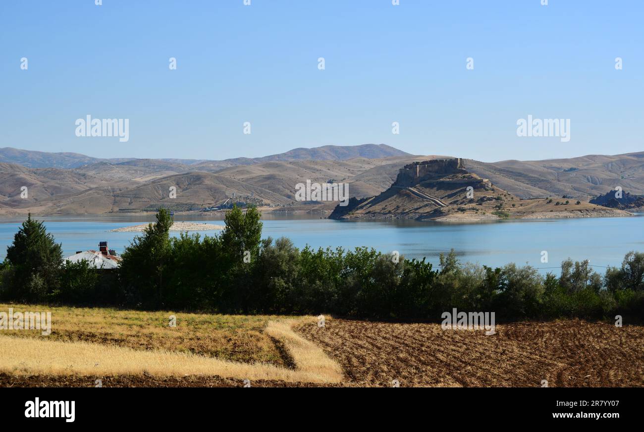 Pertek Castle, located in Tunceli, Turkey, was built in the 12th ...