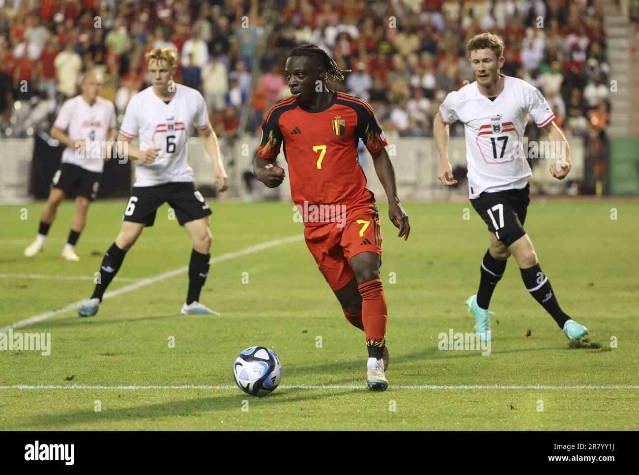 Jeremy Doku of Belgium during the UEFA Euro 2024, European Qualifiers ... Jeremy Doku of Belgium during the UEFA Euro 2024, European Qualifiers ...