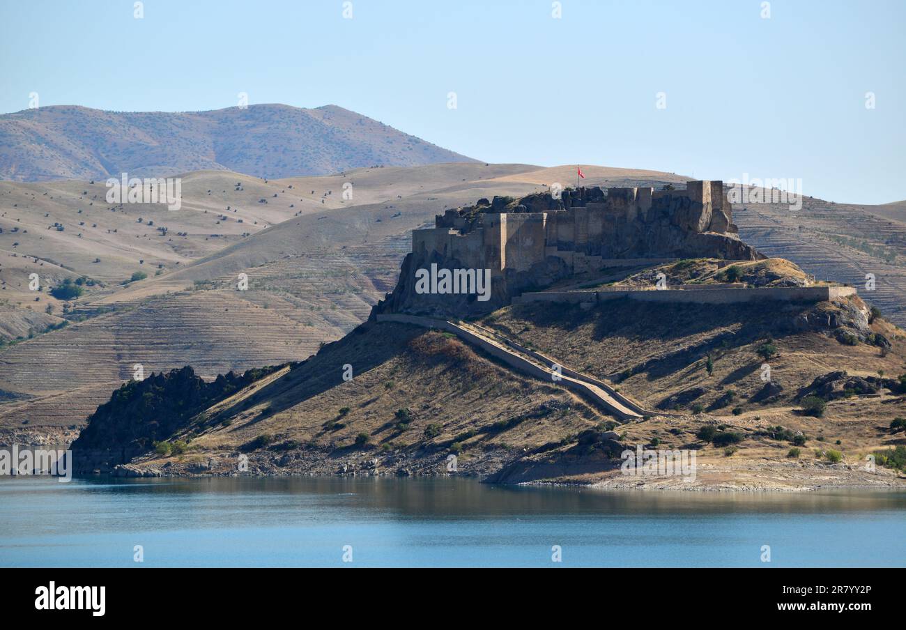 Pertek Castle, located in Tunceli, Turkey, was built in the 12th ...