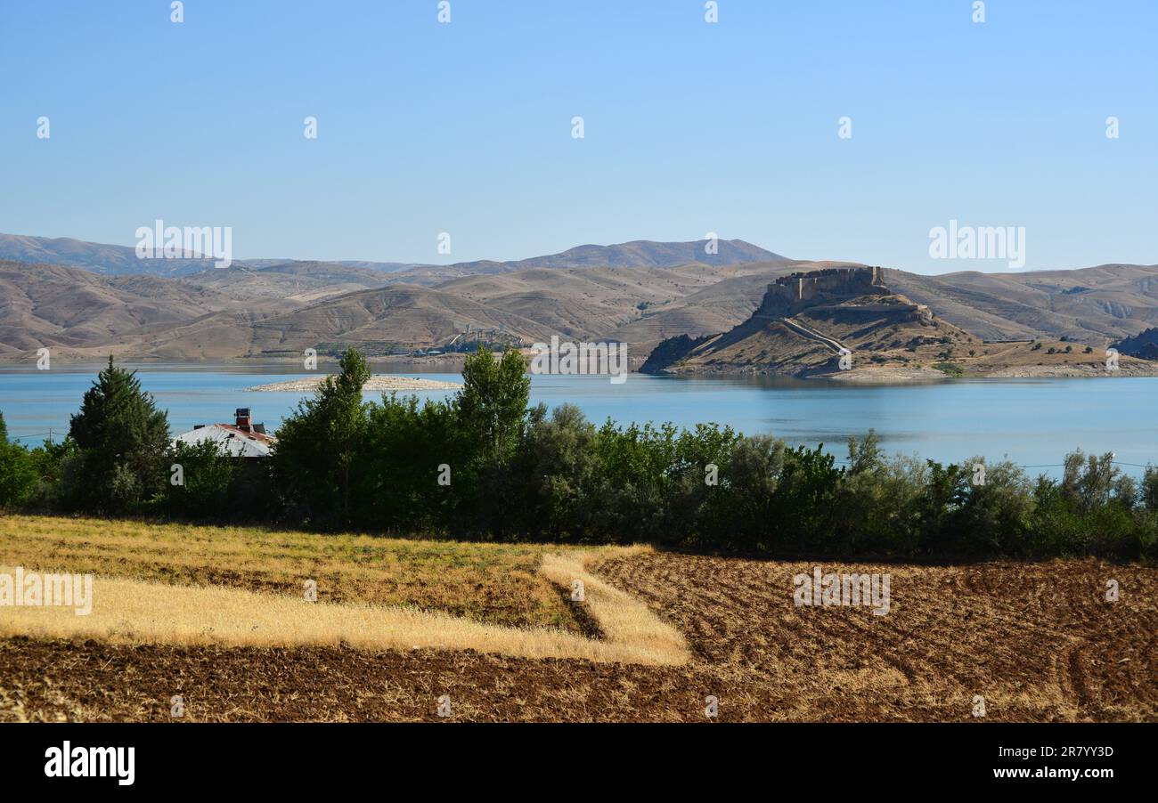 Pertek Castle, located in Tunceli, Turkey, was built in the 12th ...