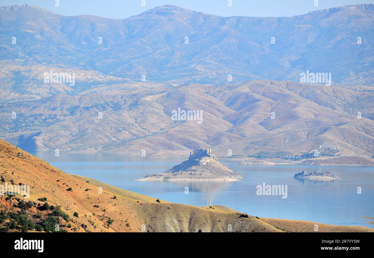 Pertek Castle, located in Tunceli, Turkey, was built in the 12th ...
