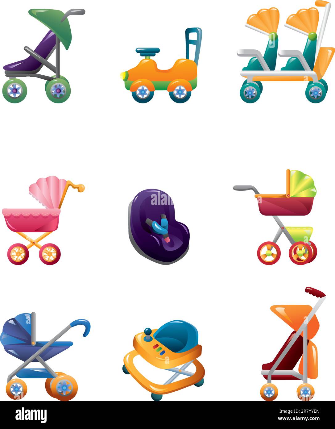 Baby trolley Stock Vector Images - Alamy