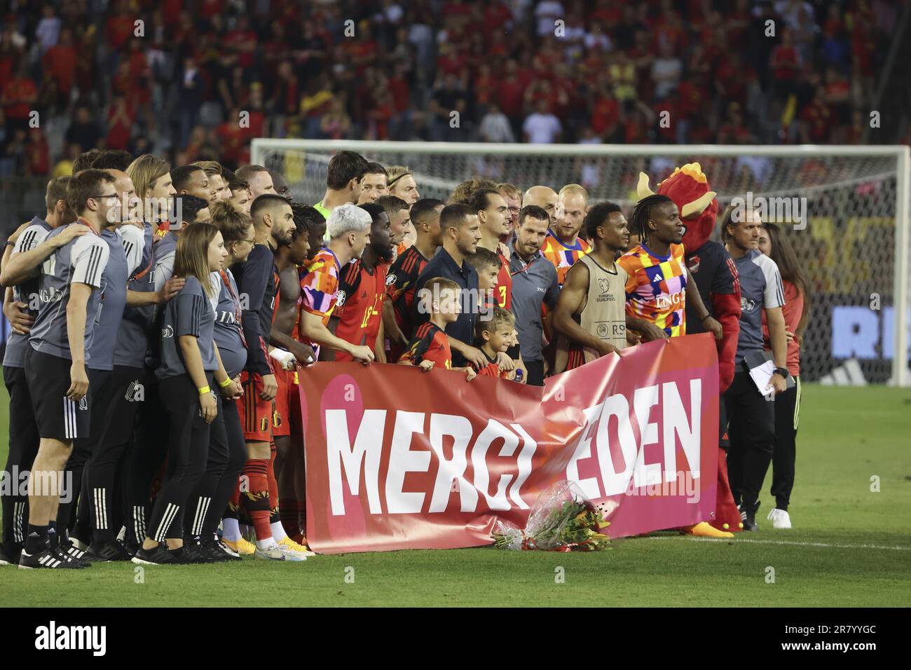 Former Red Devils captain Eden Hazard is celebrated - here with Belgium ...