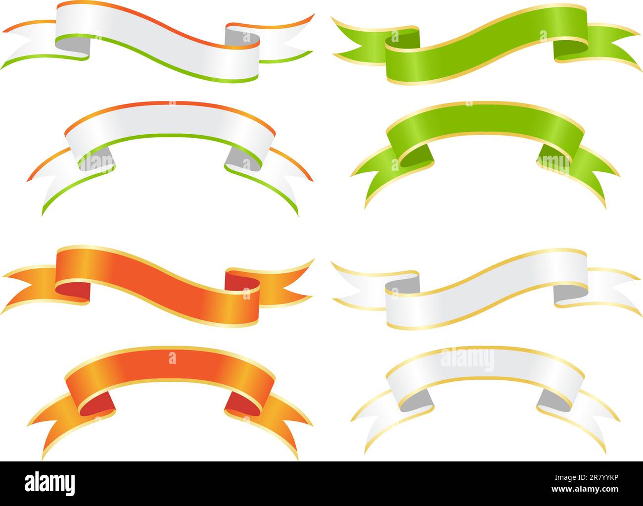 Set of irish banners isolated on a white background. Vector ...