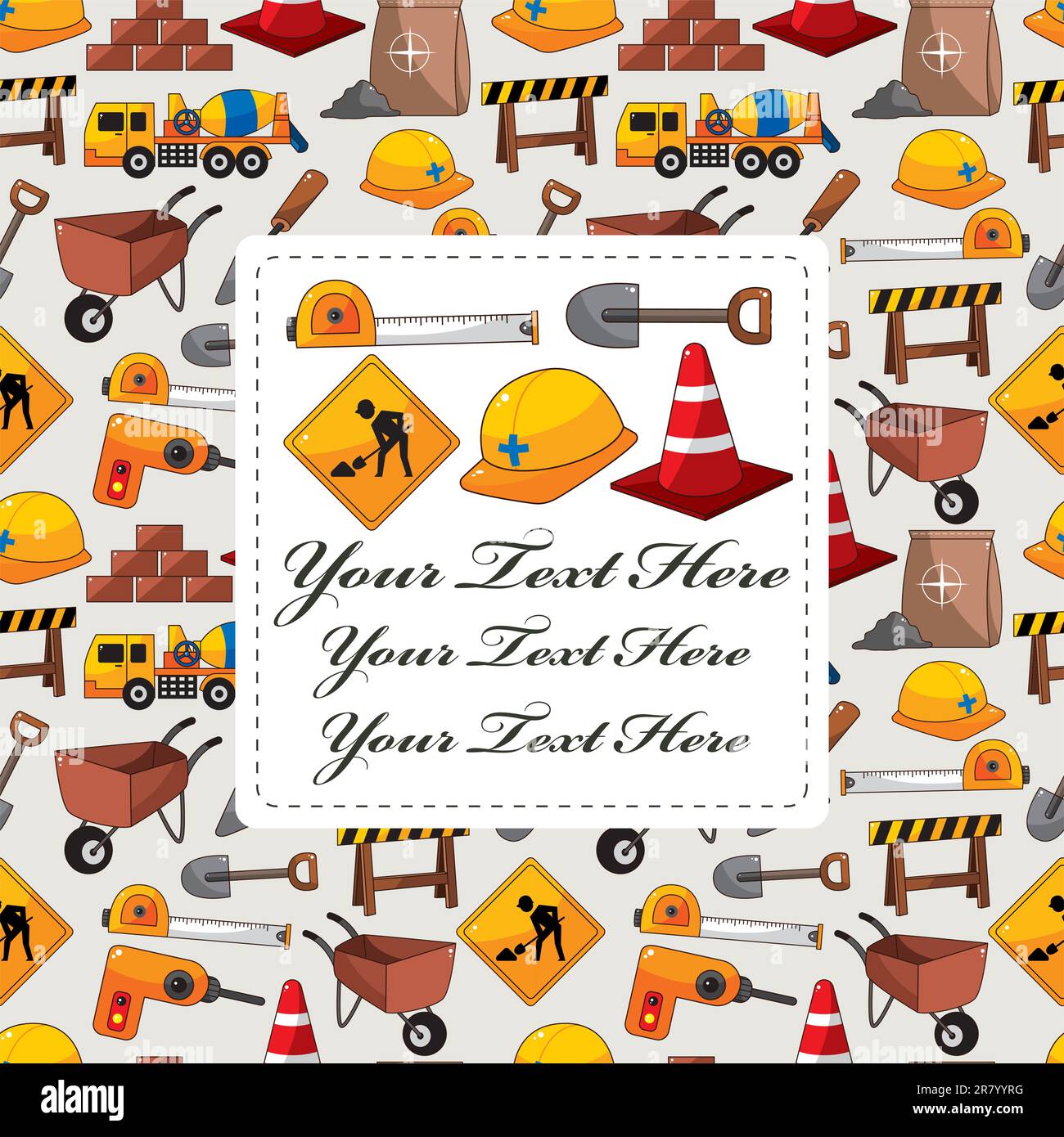 construction object card Stock Vector Image & Art - Alamy