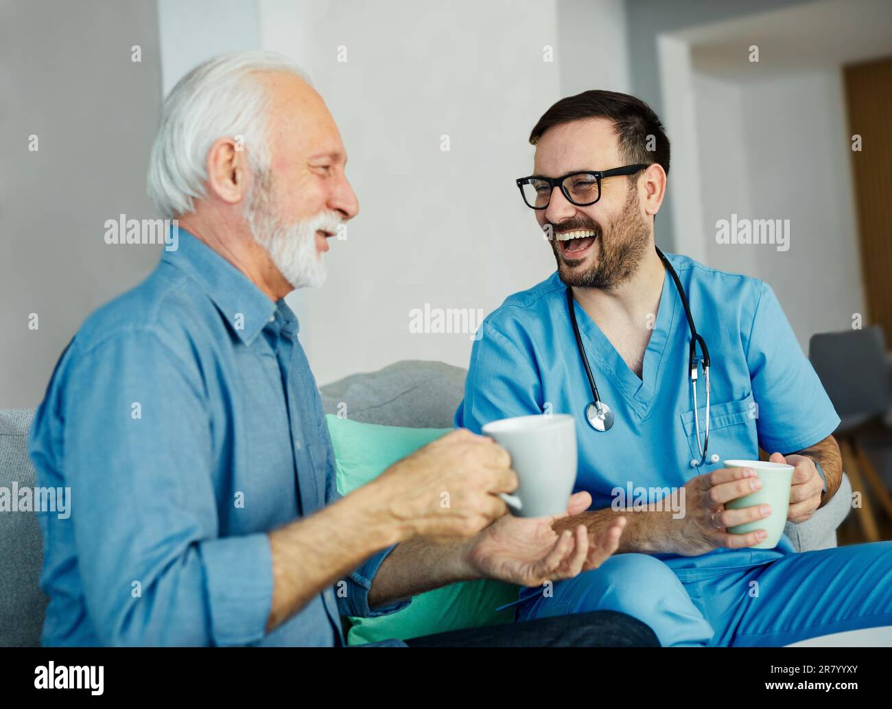 Elderly drinking hospital hi-res stock photography and images - Alamy
