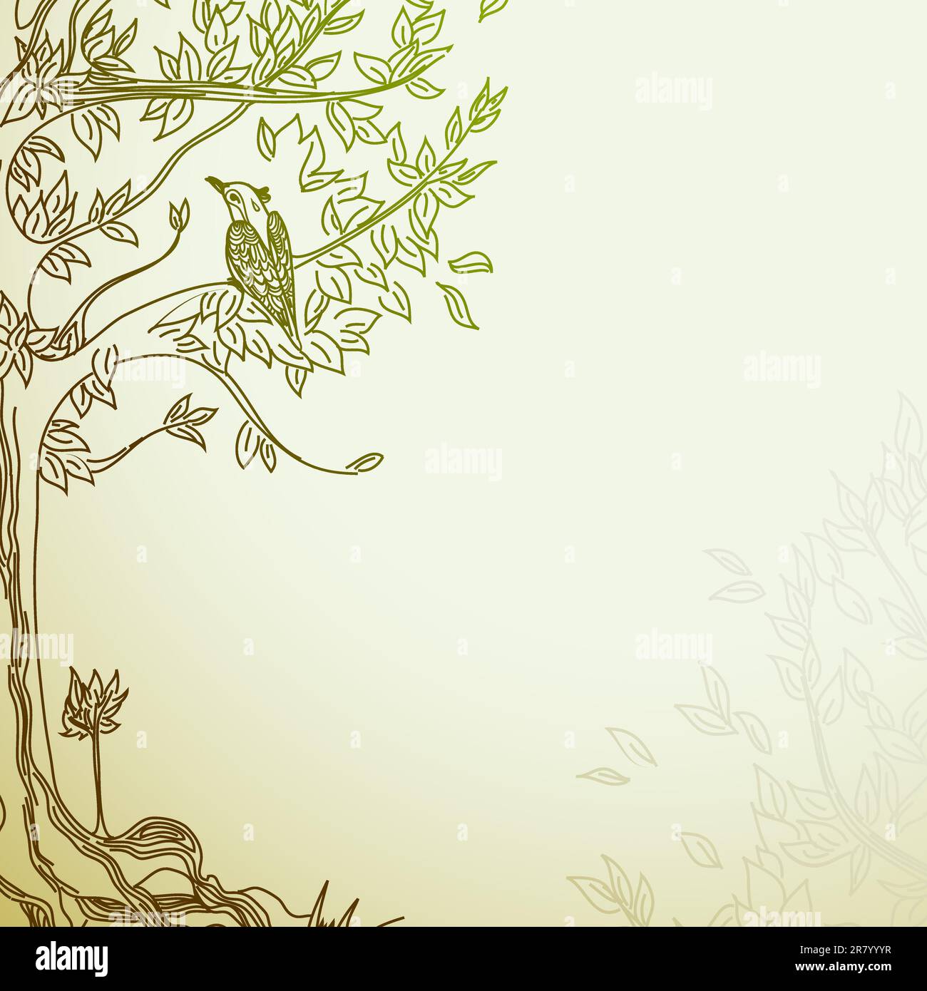 background with tree, this illustration may be useful as designer work ...